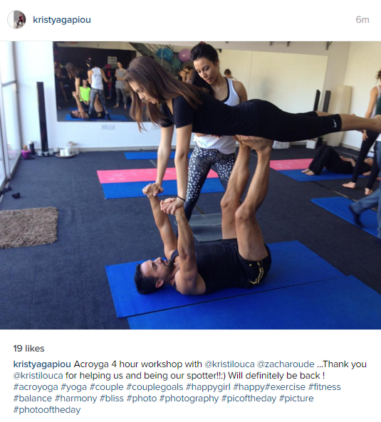 Κρίστη Αγαπίου: Δείτε την να κάνει acroyoga με το σύντροφό της! - Ι ...